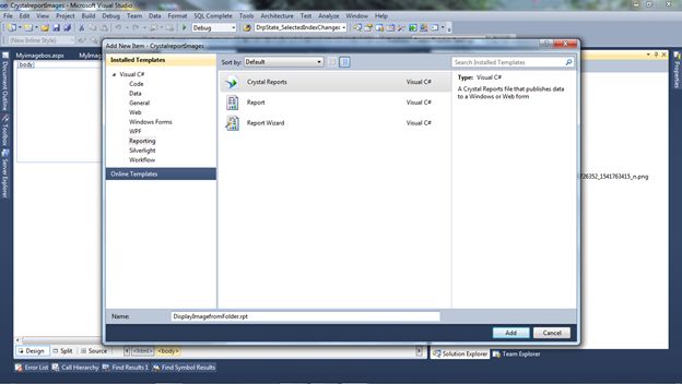 Store And Retrieve Image In Crystal Reports From Sql Database And Folder Using Aspnet